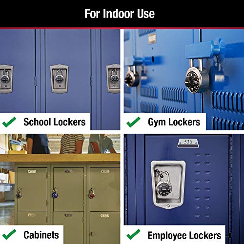 Master Lock Locker Lock Combination Padlock, 2 Pack, Black, 1500T
