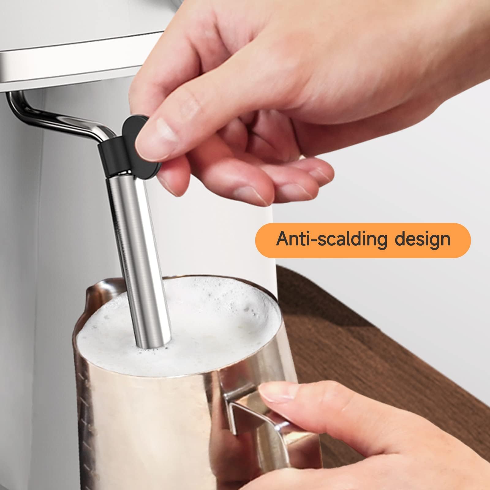 SOWTECH Espresso Coffee Machine Cappuccino Latte Maker 3.5 Bar 1-4 Cup with Steam Milk Frother White, CM5409-UL