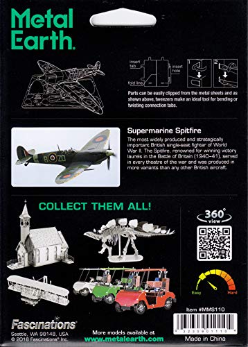 Metal Earth Supermarine Spitfire 3D Metal Model Kit Fascinations