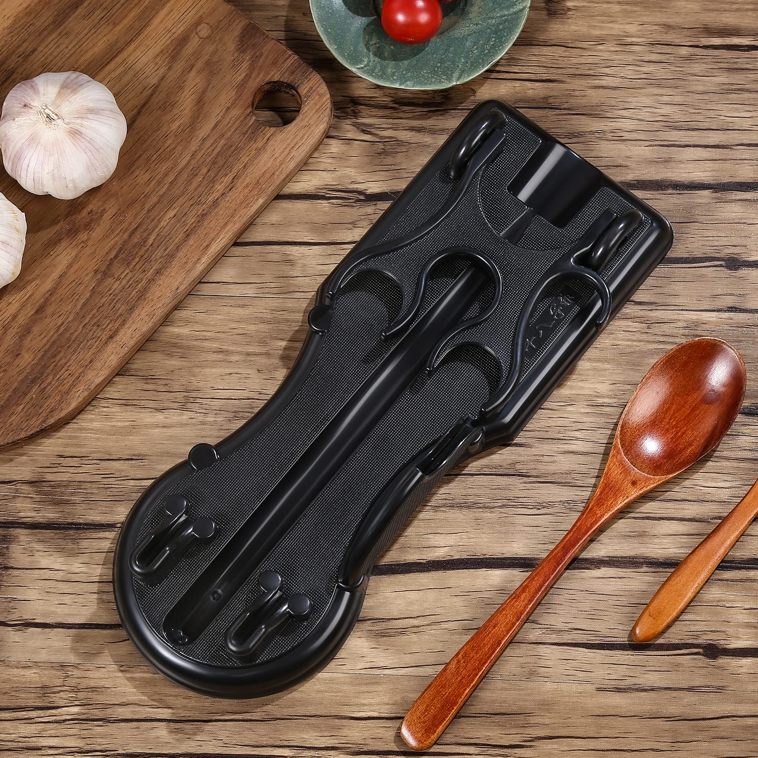SHI BA ZI ZUO Portable ABS Knife Stand Holder for Cleaver Knife Chef Knife Fruit Knife and Sharpening Rod.