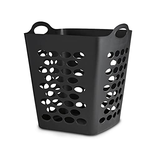 SEDLAV Hamper, Laundry Basket Plastic, Black, 20β, Hampers For Laundry, Dirty Clothes Hamper, Storage For Clothes. Ideal Hamper For Closet, Bathroom, Bedroom, Laundry Basket