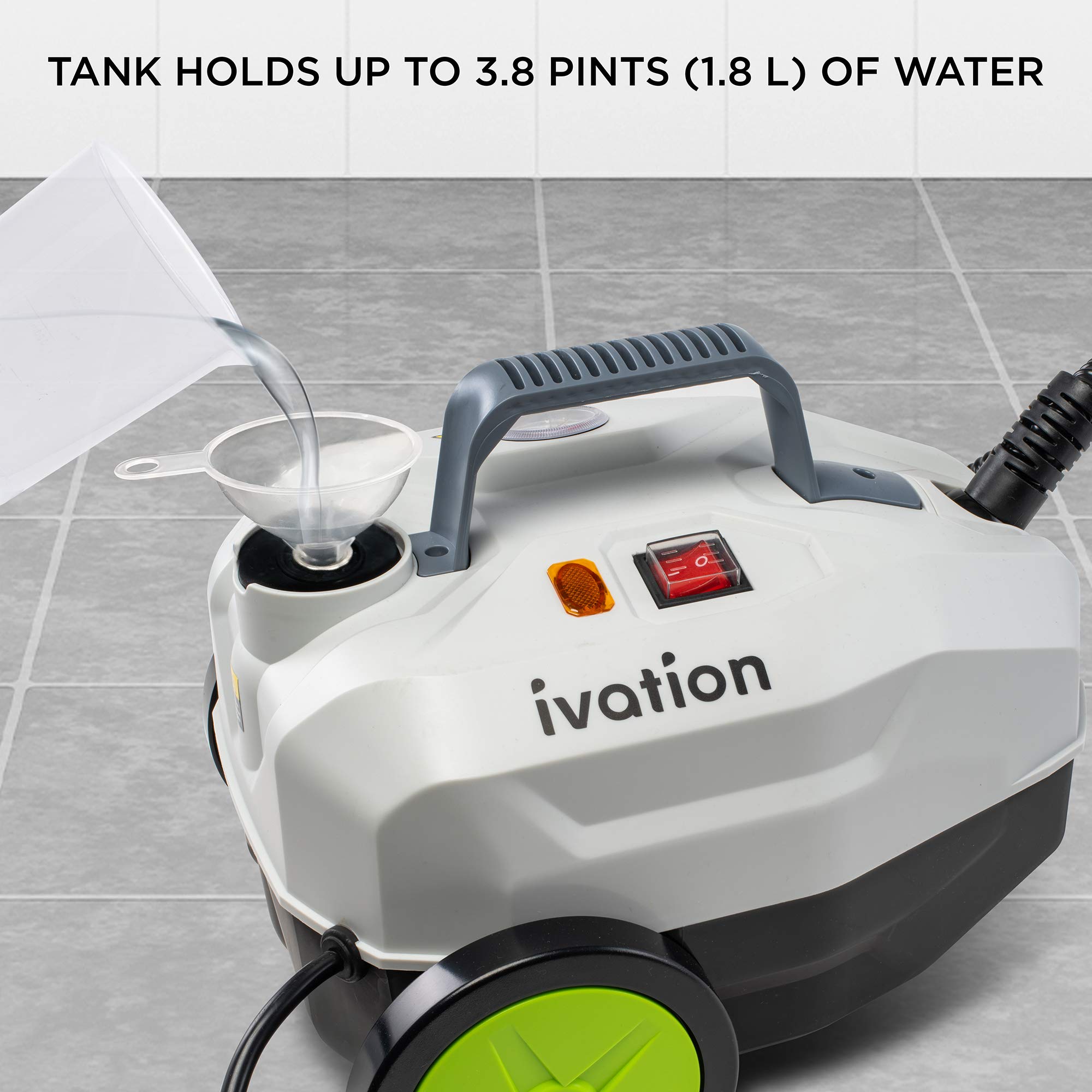 Ivation IVASTEAMR20 1800W Canister Steam Cleaner