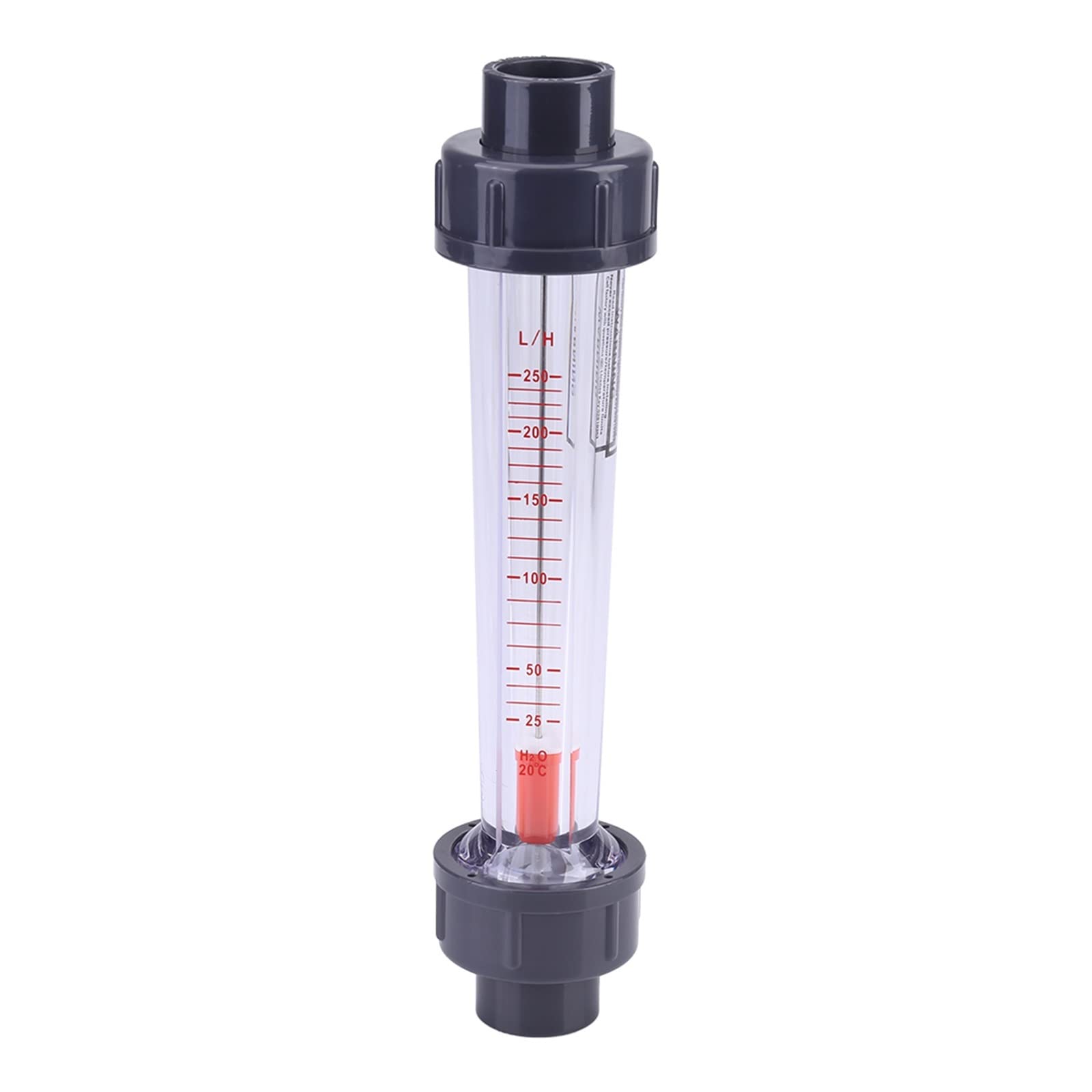 QYTEC Hose Timer LZS-15 25-250L/H Flow Meter Plastic Tube Type Water Rotameter Liquid Clear Flowmeter Measuring Tools for Chemical Light for DN15 Water Timer