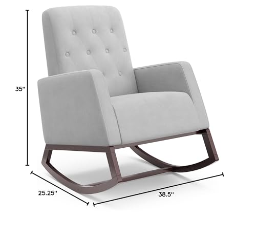 STORKCRAFT Northern Lights Nursery Rocker, Rocking Chair, Espresso/Steel