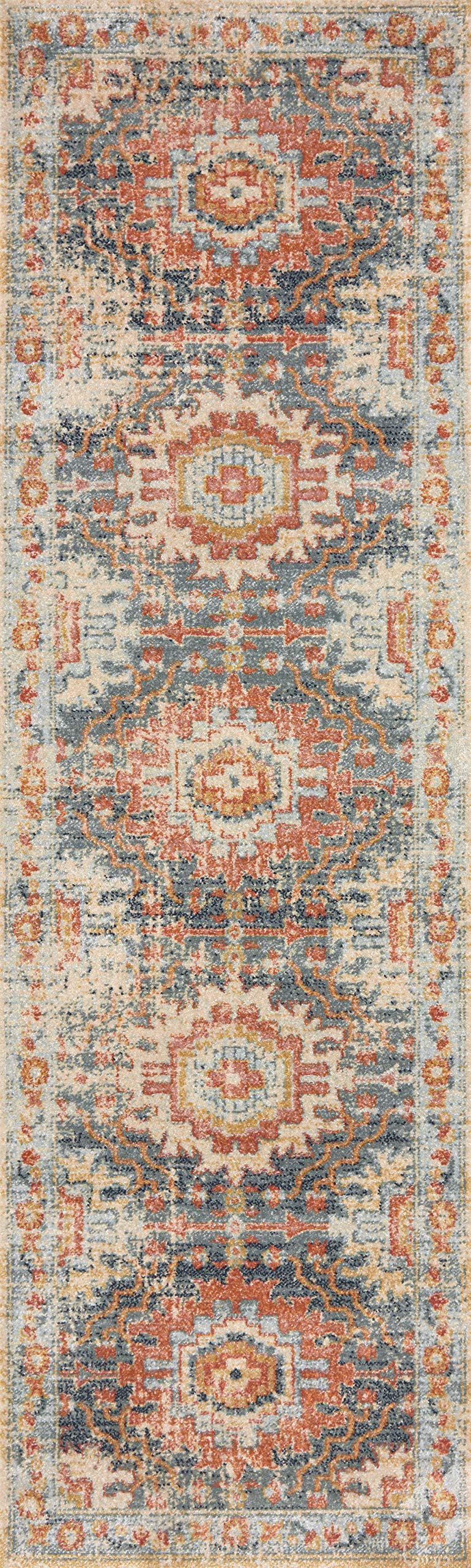 Loloi II Jocelyn Collection JOC-03 Mist/Multi 9'-6" x 12'-6" Area Rug