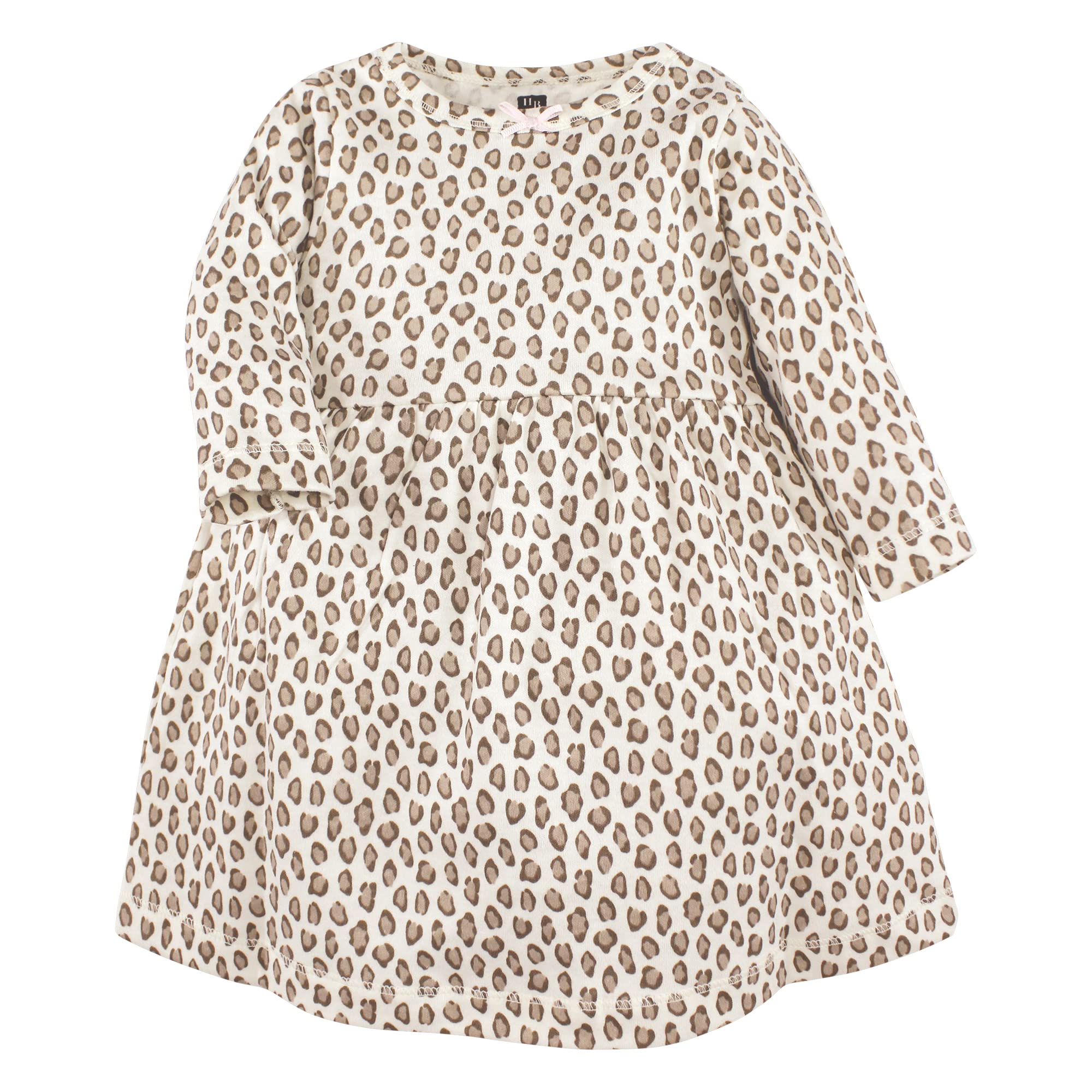 Hudson Baby Infant and Toddler Girl Cotton Dresses, Blush Rose Leopard, 6-9 Months