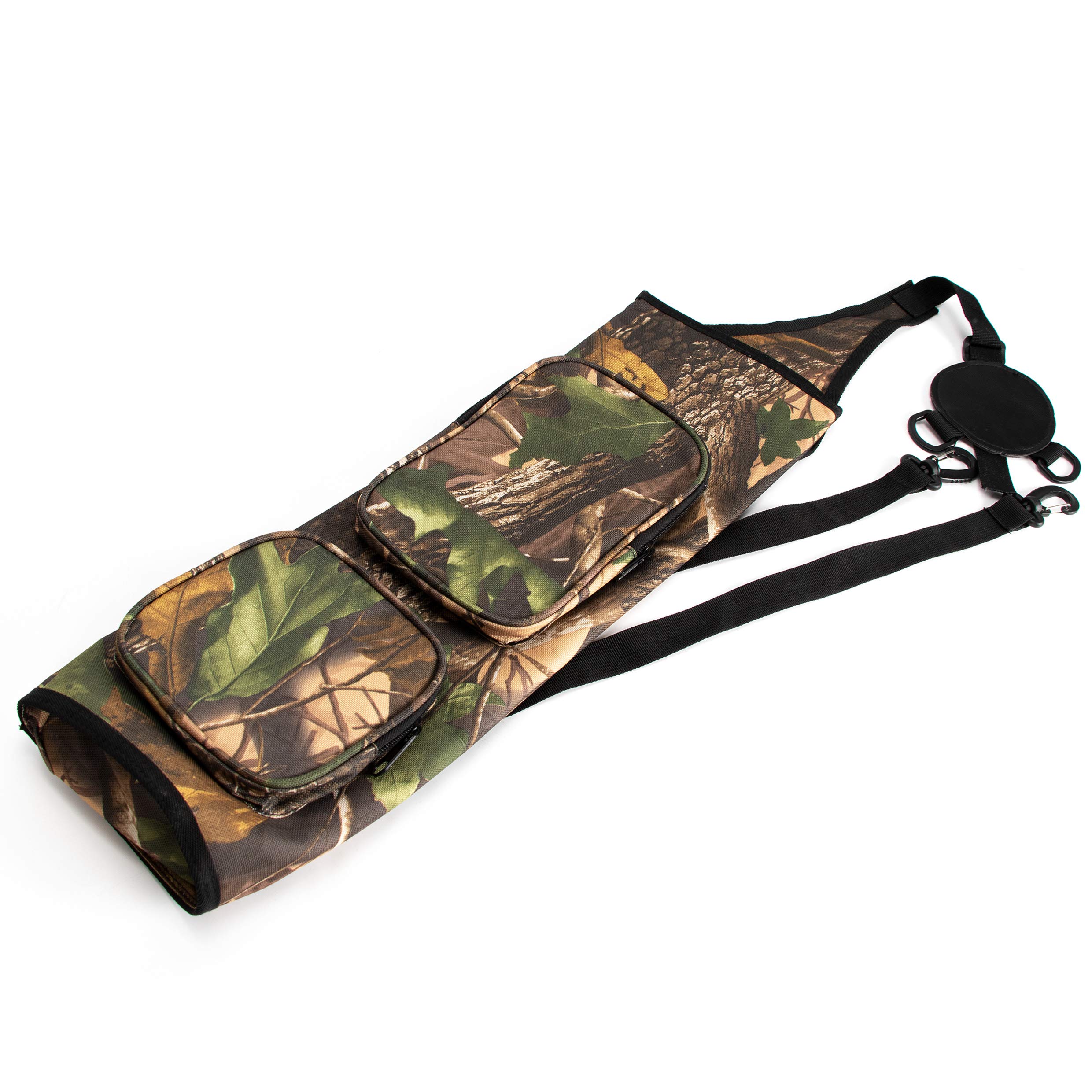 JEKOSEN Back Arrows Quiver Holder Shoulder Bag Hanged Target Shooting Quiver for Arrows with Front Pockets(Camouflage)