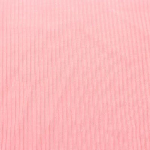Texco Solid Color 4x2 Rib Knit Poly Rayon Spandex Fabric, Blush 2 Yards