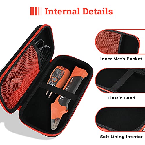 ProCase Carrying Case for Klein Tools ET310 AC Circuit Breaker Finder & RT250 GFCI Receptacle Tester, Electrical Tools Circuit Tracer Storage Bag for Accessories (ππππ ππππ)