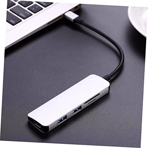 SOLUSTRE 5 1 in USB Pro Adapter Hub S P for Slot Sd/ Silver Type-c Galaxy