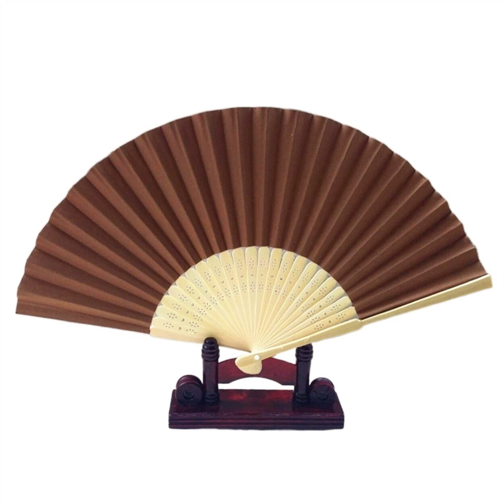 ONILA Folding Hand Fan Pattern Folding Dance Wedding Party Lace Silk Folding Hand Held Solid Color Fan веер ручной складной ventilador Handheld Fans ( Color : RD )