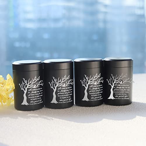 Small Urns for Ashes - Set of 4,2.7 inch High Aluminium Mini Urns, Cremation Urns for Human/Pet Ashes, Ashes Holder, Small Keepsake urns-My Mind Still Talks to You