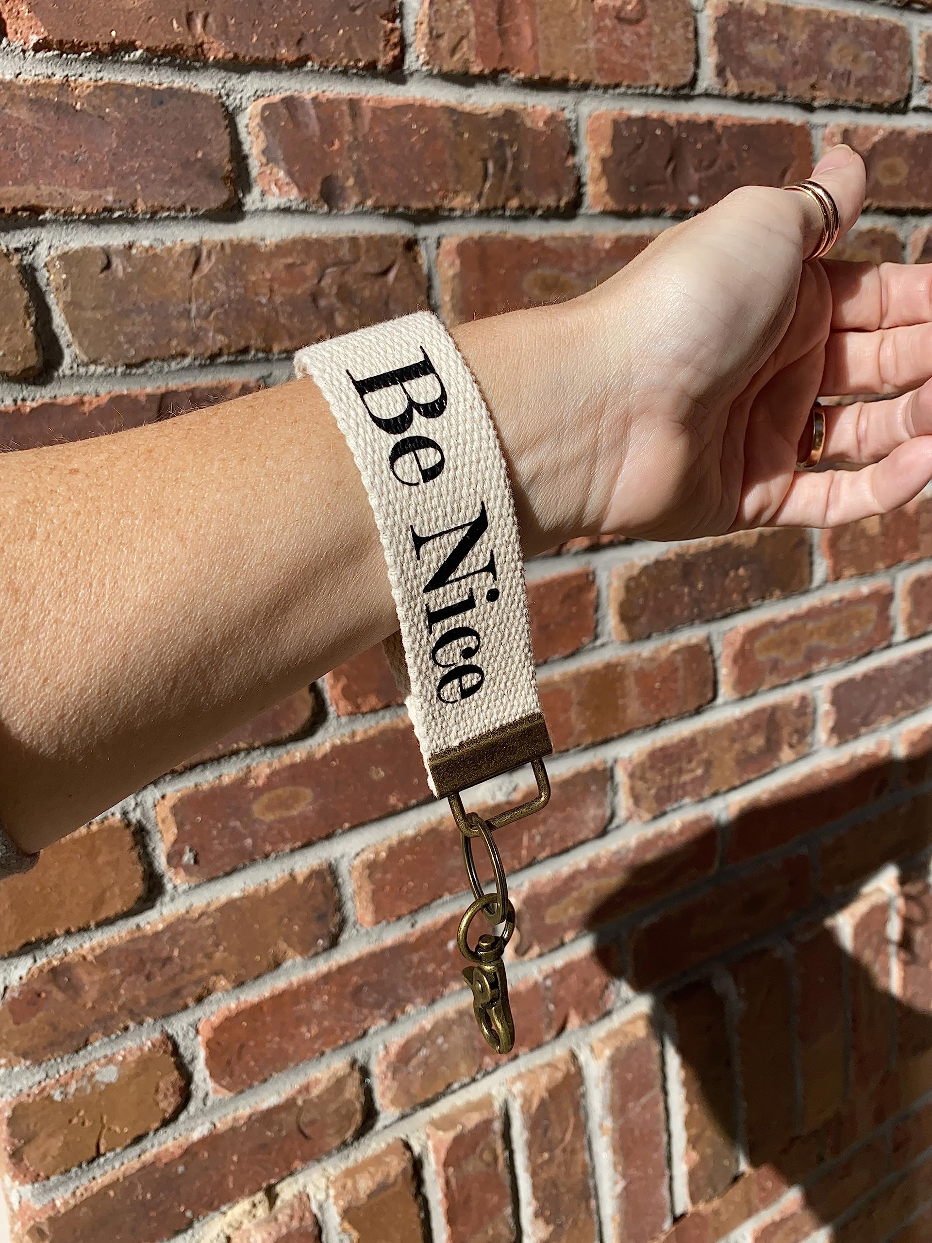 Jules Products Wristlet Key Chain Fob Be Nice