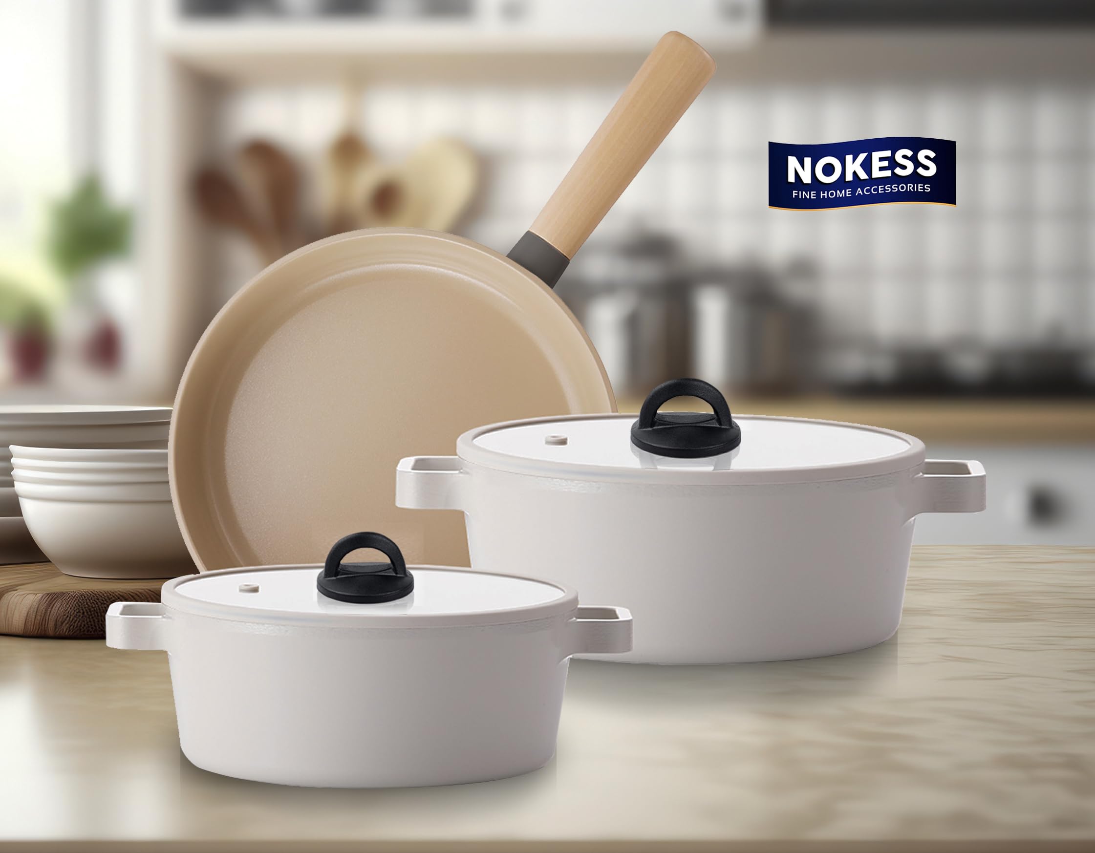 NOKESS Universal Pot Lid Knob Compatible with Crockpot Lids, Pan Lid Replacement Handle, Heat Resistant Pot Knob for Glass, Steel Lids, Easy Grip Lid Handle, Kitchen Cookware, 2.75βx1.77β
