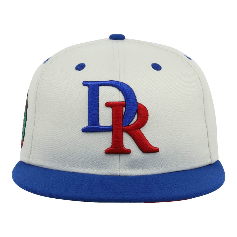 Rings & Crwns Dominican Republic Country Pride Logo Fitted Flat Bill Cap silv/RBL