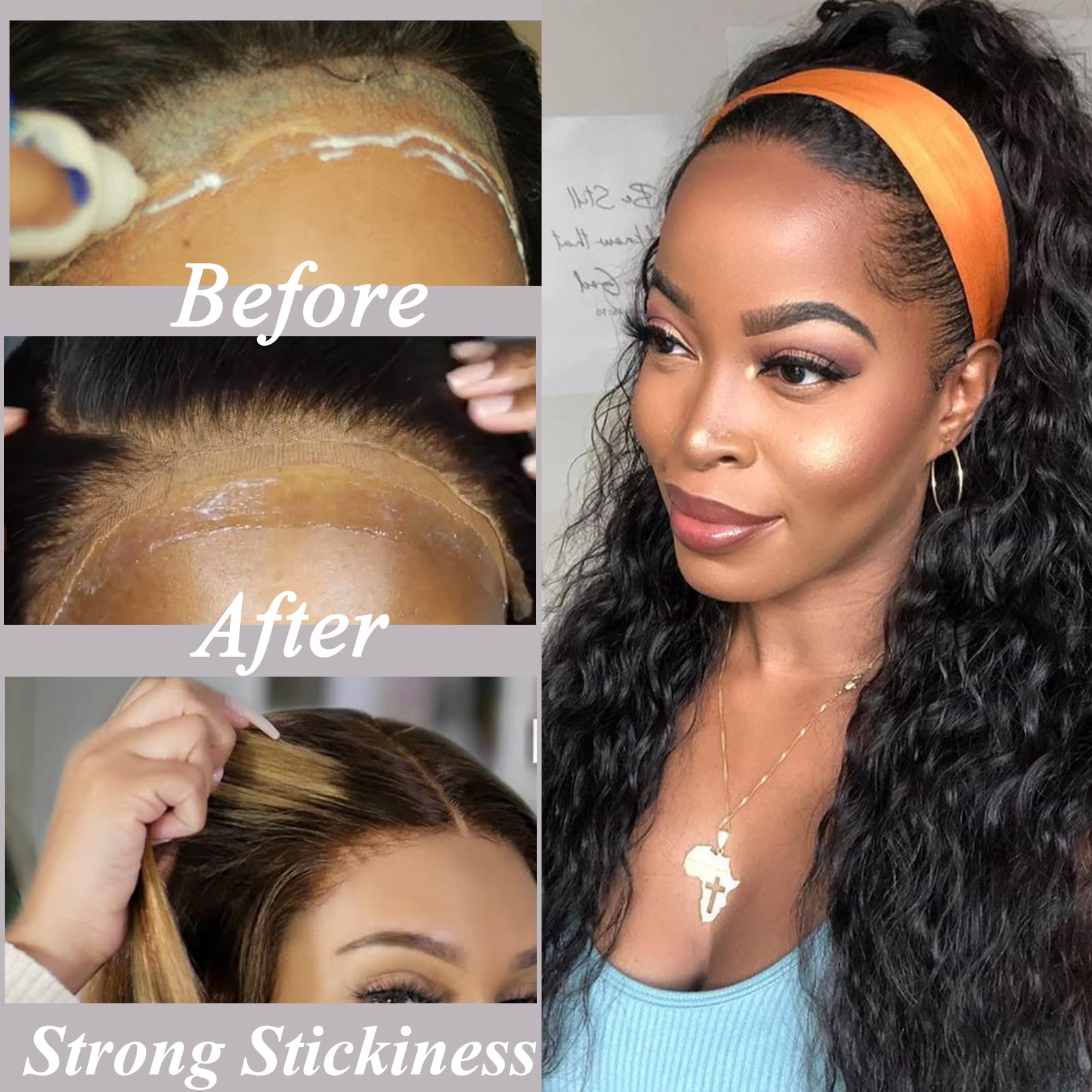 Sajoo Hair Replacement Adhesive and Wig Glue Remover,Tape in Extension Remover and Hair Pieces Replacement Strong Hold Adhesive Lace Glue Invisible Bonding,Frontal Toupee Hair Systems