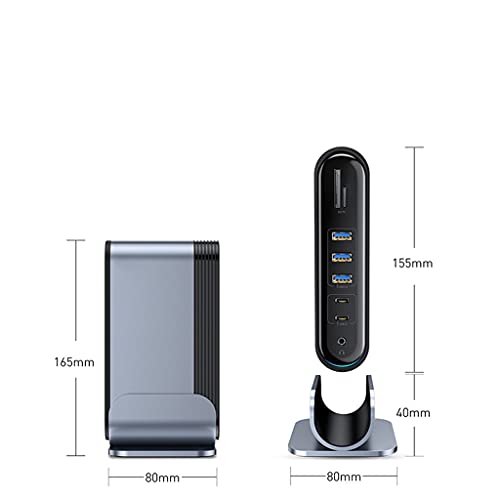 SDFGH 17 in 1 USB C HUB Type C to Multi 4KHD RJ45 VGA USB 3.0 PD Power Adapter Docking Station for Laptop USB-C Hub