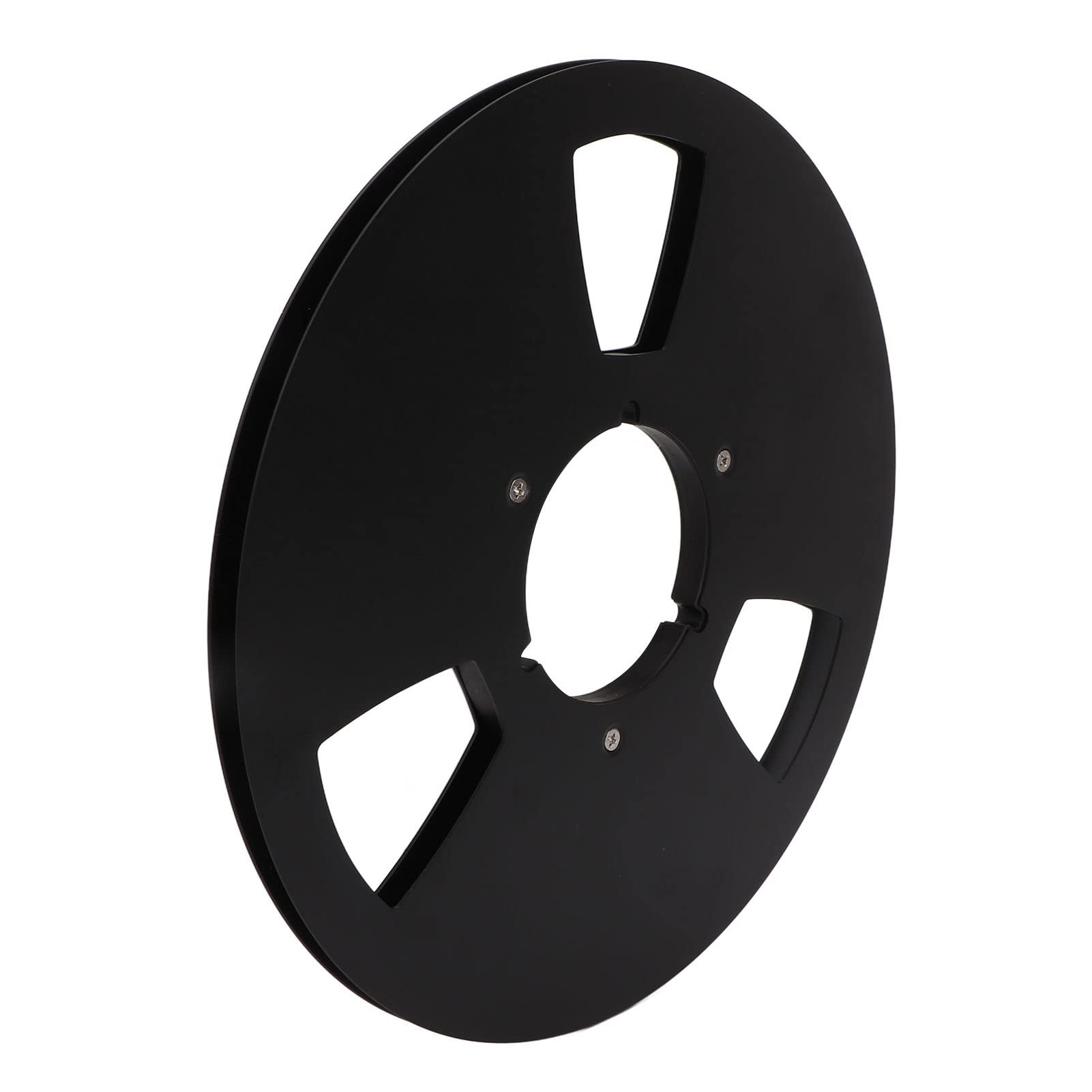 Recording Tape Reel, Convenient 14 10 Inch Empty Tape Reel Aluminum Alloy for Reel Tape Recorder Accessory (Black)