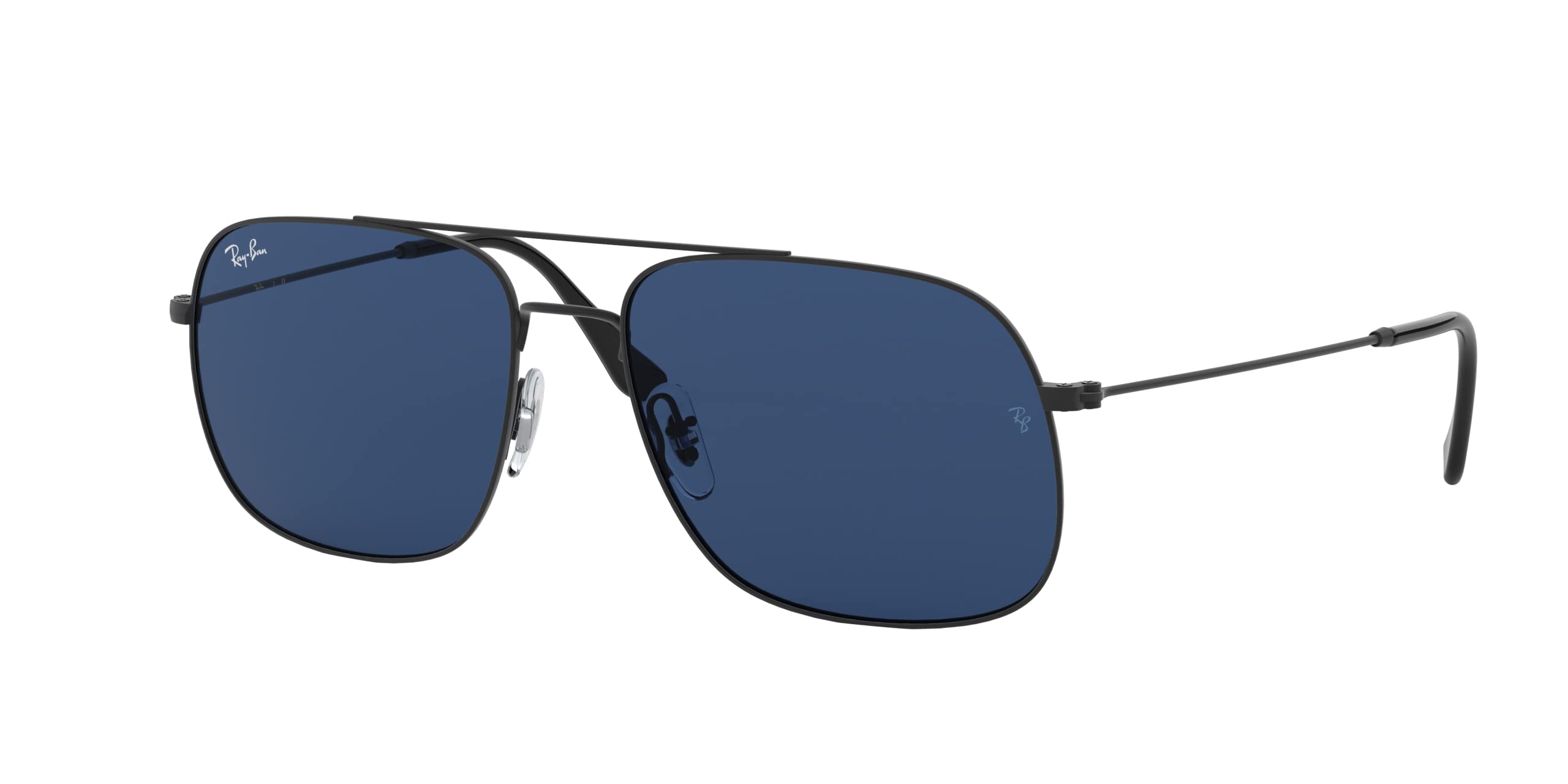 Ray-Ban Rb3595 Andrea Square Sunglasses, Rubber Gold/Polarized Dark Brown, 59 mm