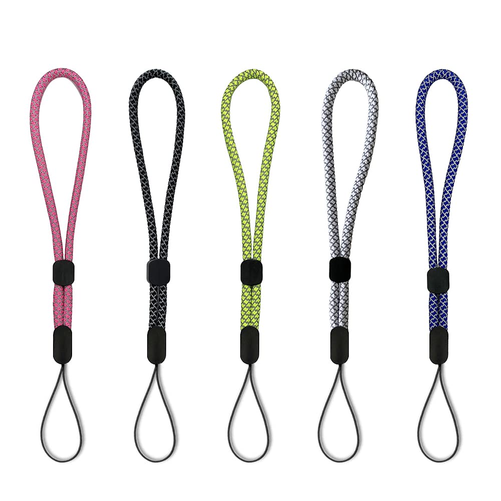 Sartkrin Wrist lanyard keychain sports adjustable hand strap Lanyards small lanyard for keys Flashlight Outdoor portable water cup USB Flash Drive Camera Cell Phone Key ID Card Badge holder 5 PACK