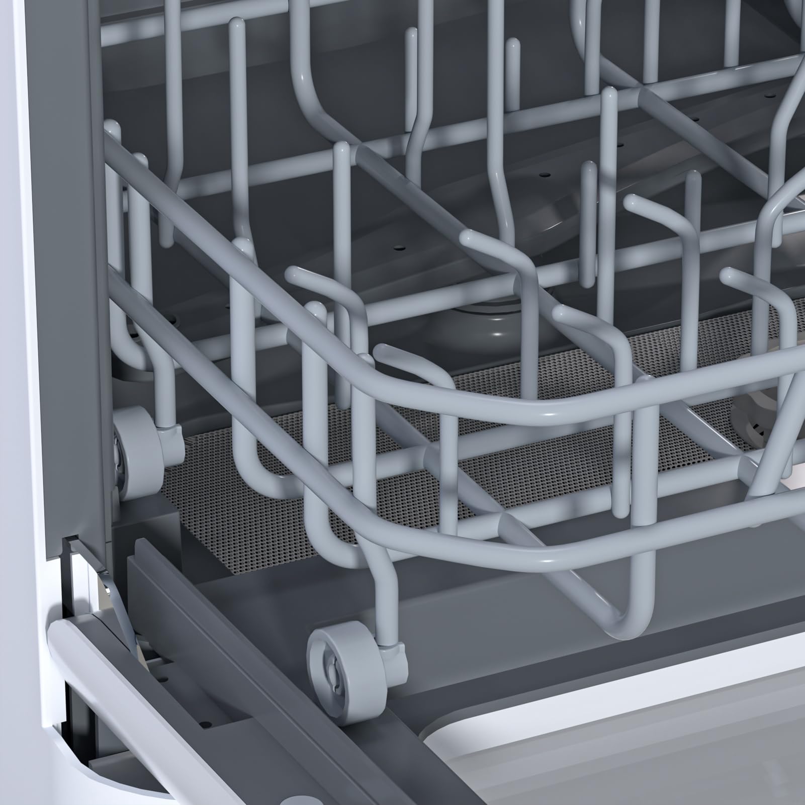 ymtiolze Portable Dishwasher Countertop with 5L Built-in Water Tank, No Hookup Needed, 6 Programs,360° Dual Spray,High-Temp& Air-Dry Function,Mini Dishwasher for RVs White