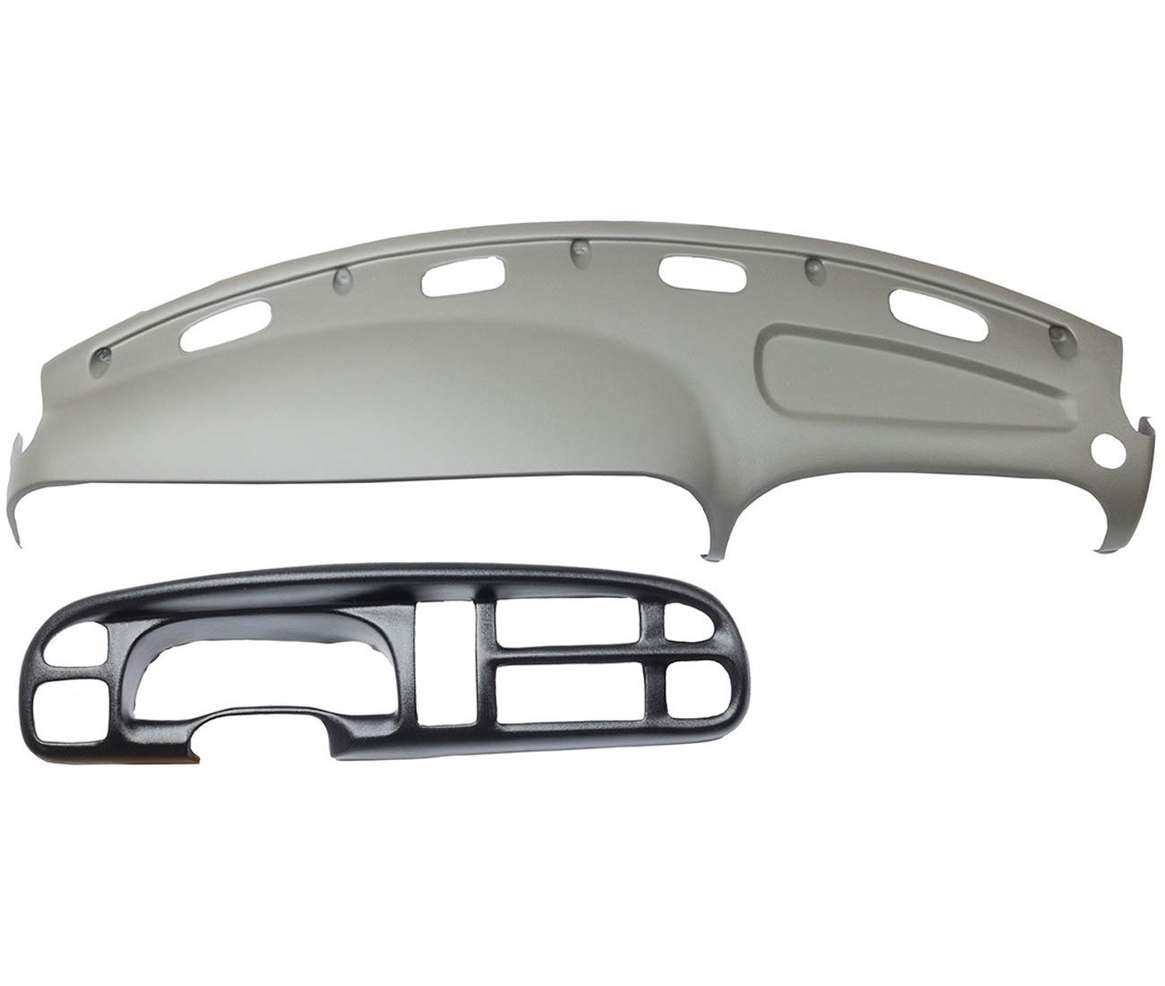 KARPAL Molded Dash and Bezel Cover Compatible With 1998-2001 Dodge Ram 1500 2500 3500 Mist Grey
