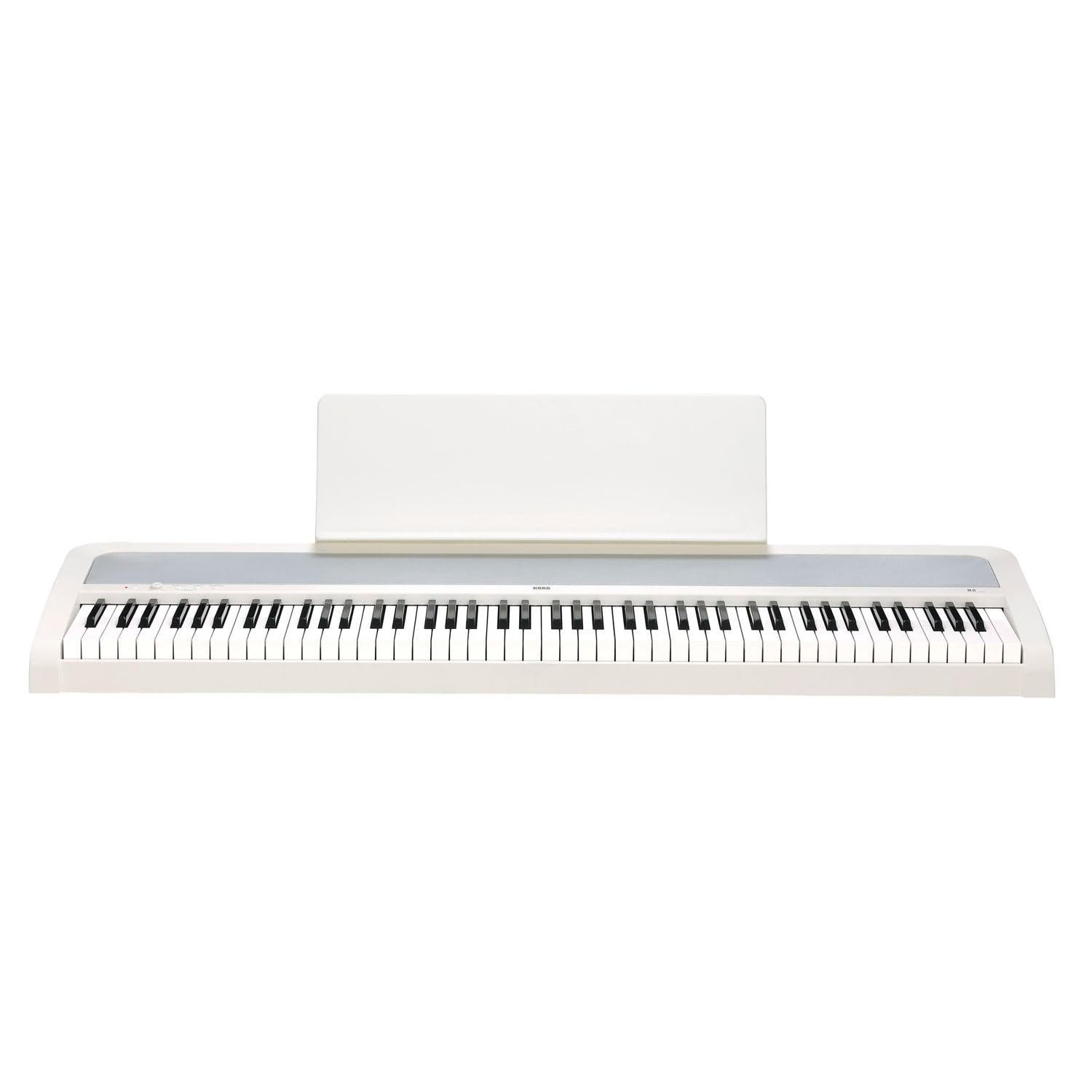 KORG B2 Portable Digital Piano with 88-Key Full Size Weighted Keyboard, Built-in Speakers, Music Stand, Sustain Pedal, and Power Supply (B2WH)