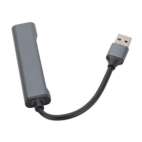 Ronyme Compact USB 3.0 Docking Hub, with Card Reader TF/x USB 2.0 5 in 1 Aluminum Alloy Multi Ports Splitter for PC Gaming Desk Accessories