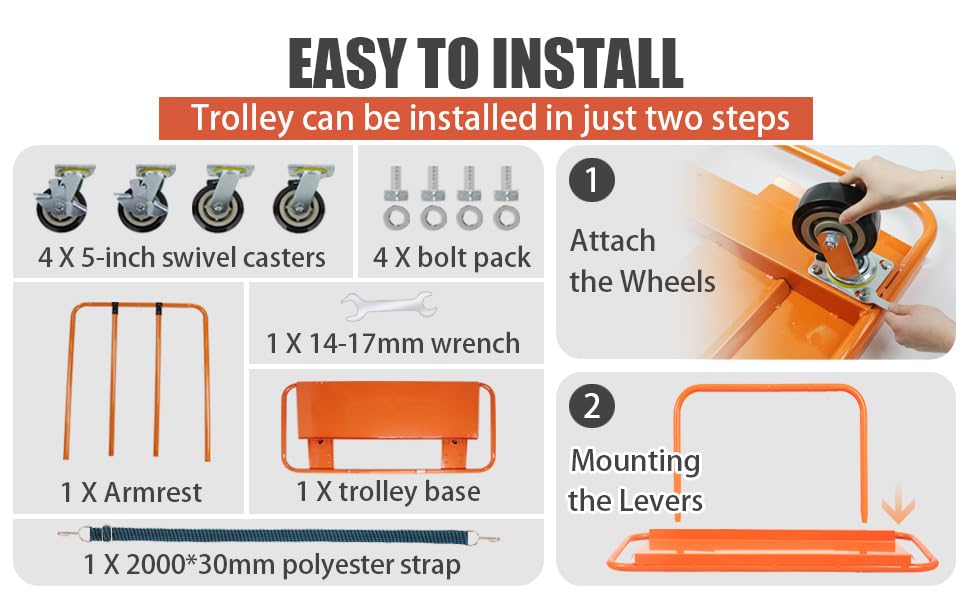 Heavy Duty Dolly Panel Dolly Drywall Sheet Board Cart with 5" Swivel Wheels 3000LBS Load Platform Truck Cart Plywood Dolly for Wall Panel, Wood Panel, Sheetrock Granite Sheet Tile Dolly Cart