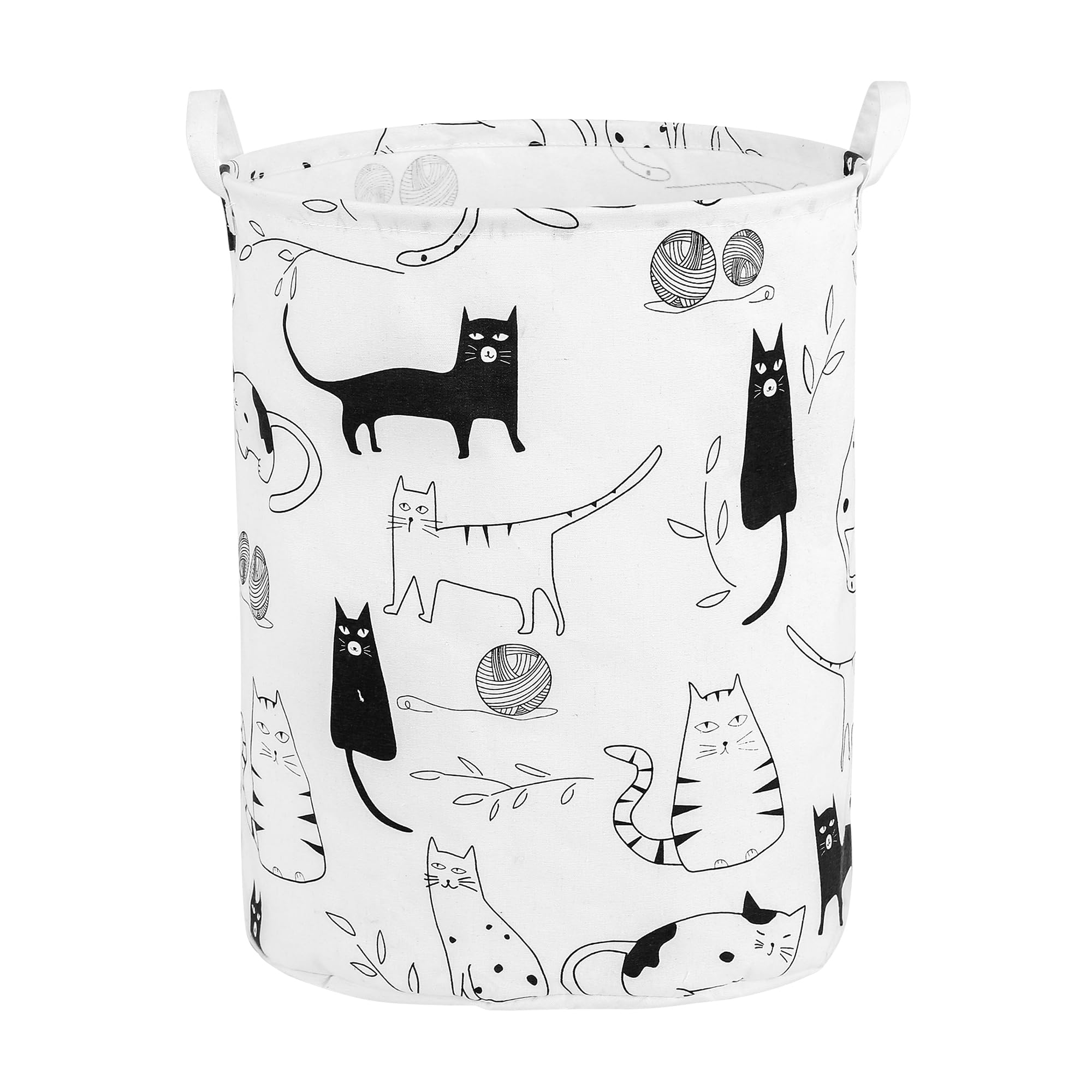 QiANBiRD Laundry Basket Hamper Large Foldable Tall Unique Laundry Basket Organizer Collapsible Laundry Hamper Fabric Storage Basket with Rope Handles for Clothes Toys in the Home or Dorm (Beige Round)