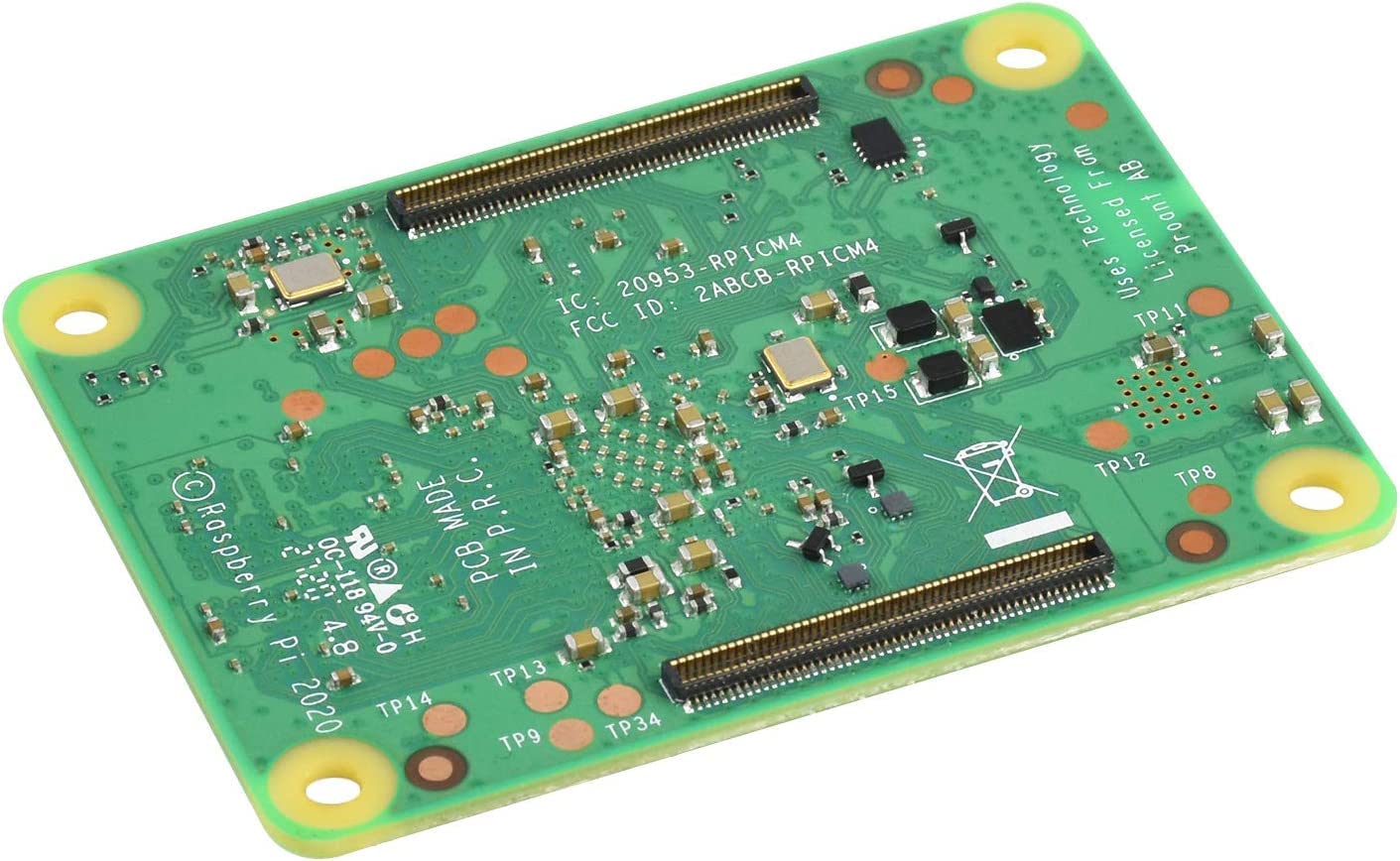 Raspberry Pi Compute Module 4 The Power of Raspberry Pi 4 in A Compact Form Factor, 8GB eMMC 1GB RAM, 2.4/5.0GHz Wi-Fi & Bluetooth 5.0 (CM4101008)