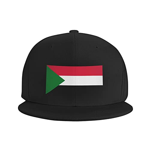 Qauirfe Flag of Sudan Hat Adult Adjustable Baseball Cap Trucker Hats Black