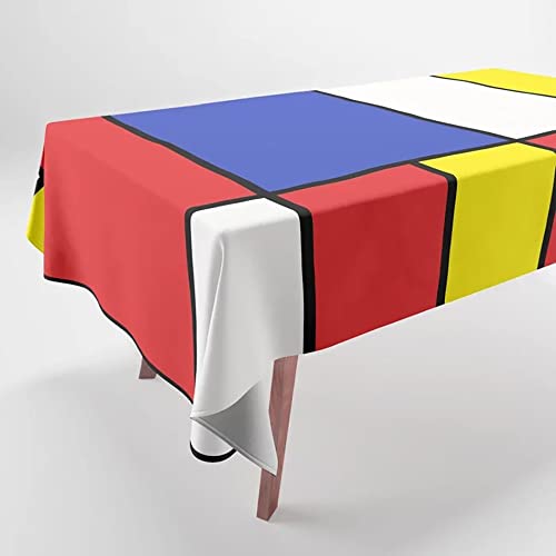 NUER Colorful Geometric Printed Tablecloths Home Decor Rectangular Party Tablecloths Stain Resistant Tablecloth Dust Cover A9 140x210cm