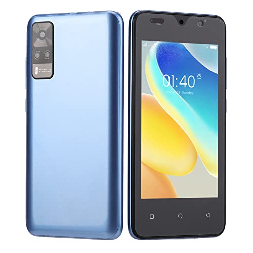 PUSOKEI 5 Inches HD Screen Smartphone, MTK6779 CPU/RAM 2GB ROM 32GB/WiFi BT FM, Face Recognition/2MP 5MP Camera/1080x2320 Resolution/Dual SIM 3G Mobile Phone for Android 6(Light Blue)