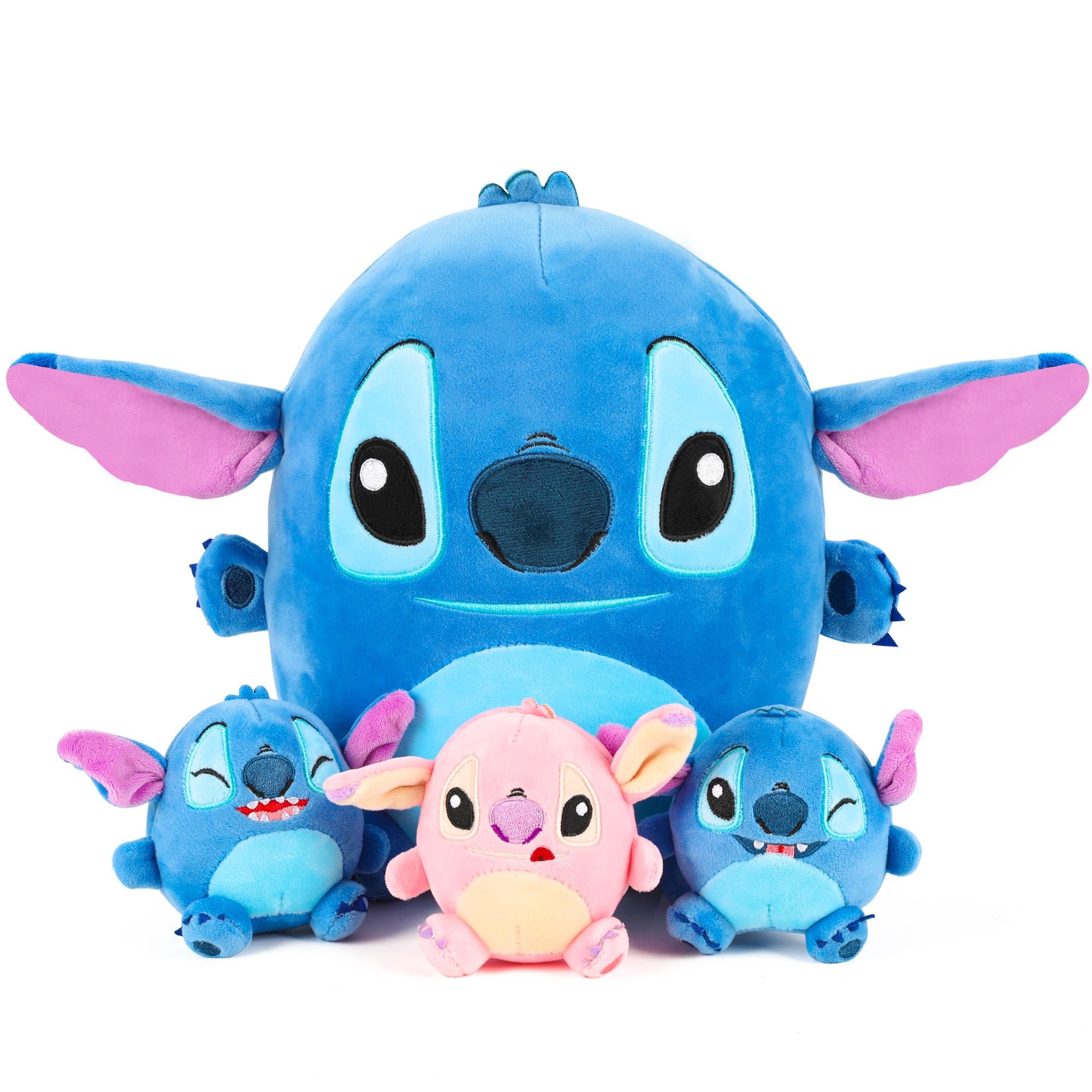 Yeeqoux Stitch Plush - 20 Inch Alien Mommy Plush with 3 Babies Plush Monster Stuffed Plush Pillow Alien Couch Decorat Halloween for Fans Kids