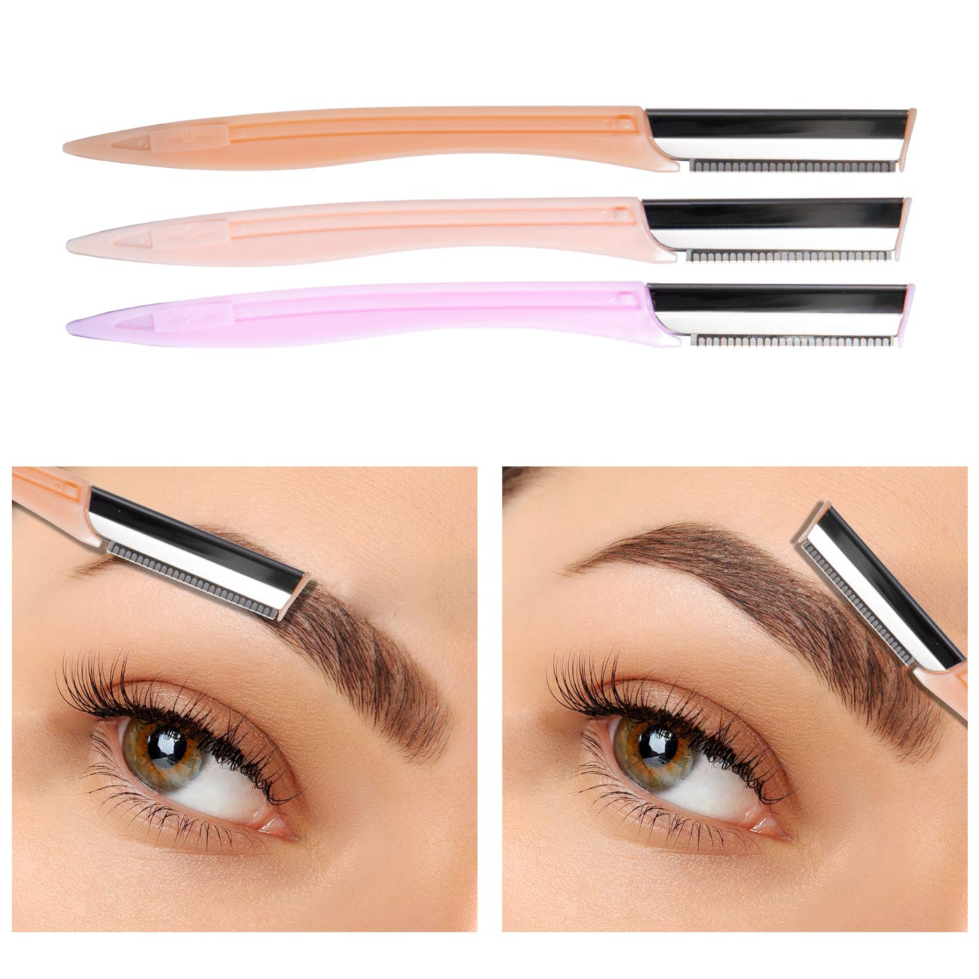 Jakie-Mar Total 36pcs Eyebrow Razors Multifunctional Face Razor and Eyebrow Shaper With Precision Cover for Men & Women