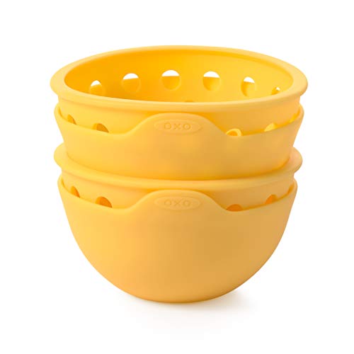 OXO Good Grips Silicone Egg Poachers (Set of 2),Yellow