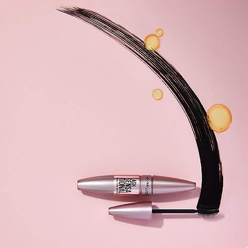 Maybelline Lash Sensational Washable Mascara, Lengthening and Volumizing for a Full Fan Effect, Very Black, 1 Count
