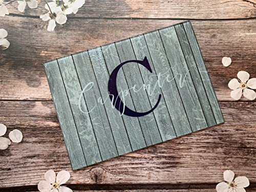 Personalized Tempered Glass Cutting Board Wedding Gift from The Painted Pug | Custom Anniversary Gift for Couples | Customized Housewarming Real Estate Gift Idea