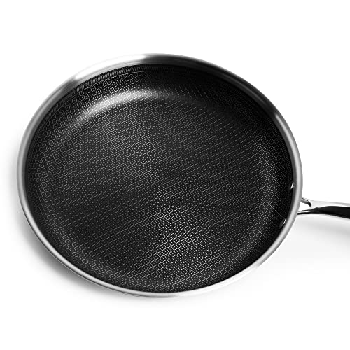 Lexi Home Tri-ply 8" Stainless Steel Scratch Resistant Nonstick Frying Pan