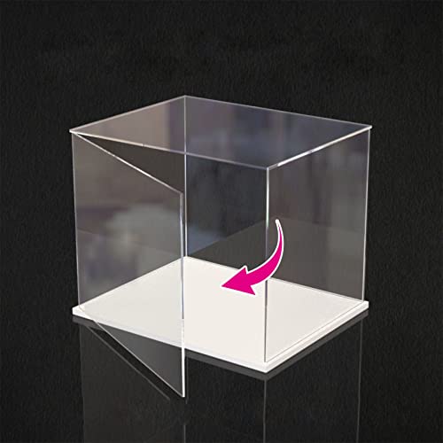 Openable Clear Acrylic Display Case Box ,Versatile Collectibles Display Dustproof Showcase with Thickening Base,for Display Action Figures Home Storage Organizing Toys (6x4x4 inch/15x10x10cm)