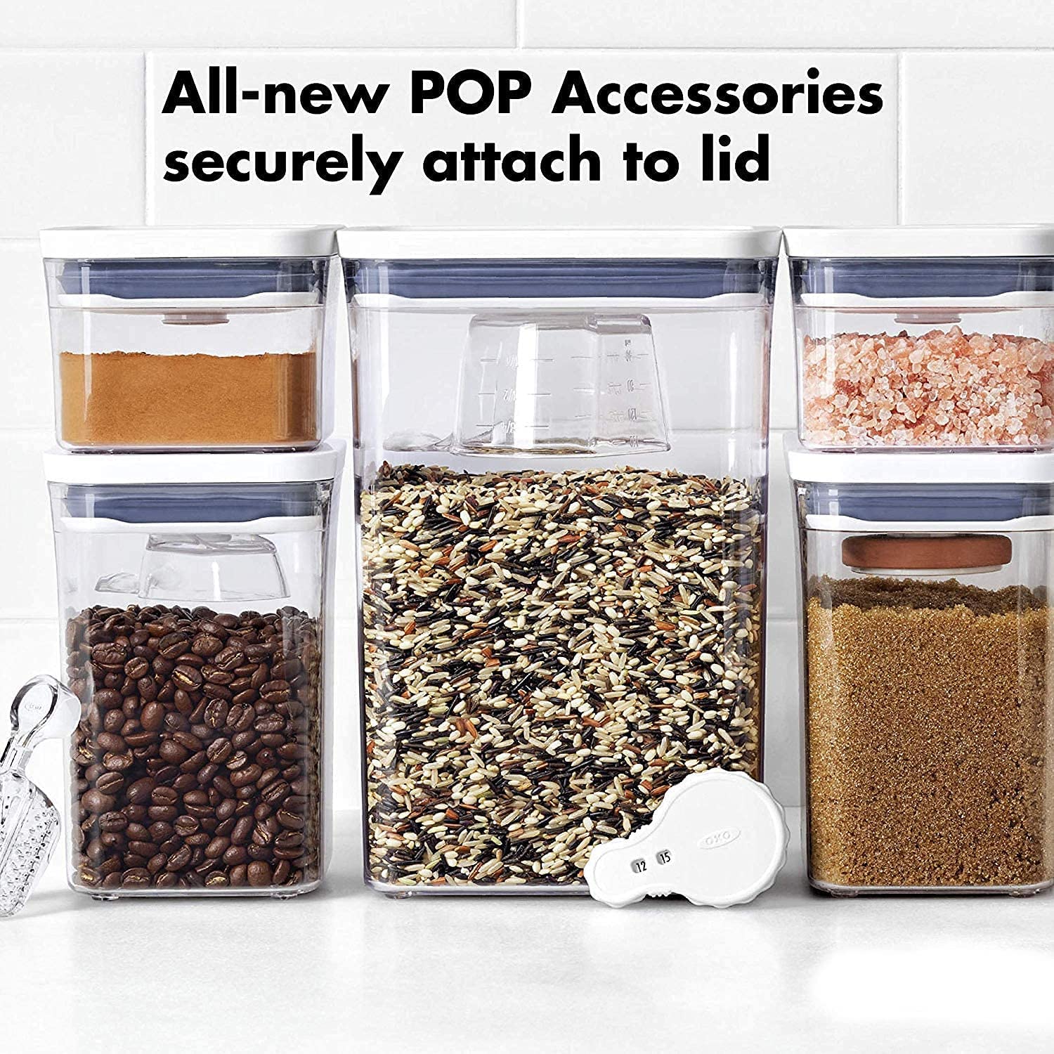 OXO Good Grips POP Container - Airtight Food Storage - 0.4 Qt Rectangle (Set of 4) for Baking Soda and More