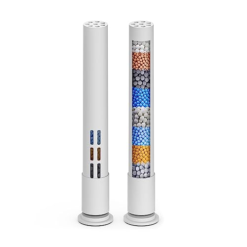 Pavezo Replacement Shower Filter for Handheld Shower Head ćNo.14951 (ASIN: B09YN8Z2YD), Multi-stage Filter for Hard Water Reduce Chlorine and Restore PH Balance,Glowing Skin (White-2Pcs)