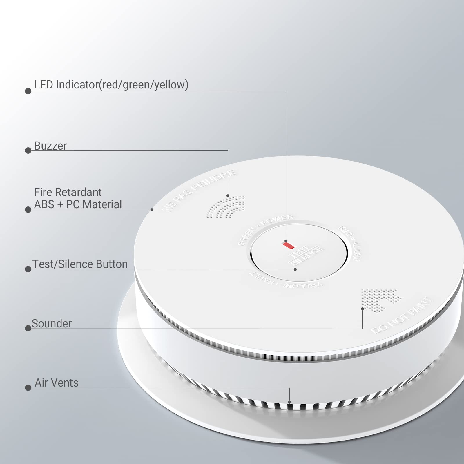 Smoke Detector Carbon Monoxide Detector Combo Standalone Model 2 Packs & Smoke Detector Carbon Monoxide Detector Combo 2.4G WiFi Model 2 Packs