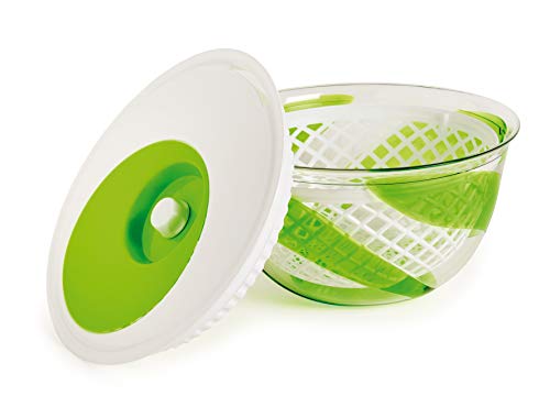 Snips Spin, Drain & Serve Salad Spinner 5 Quart, Green