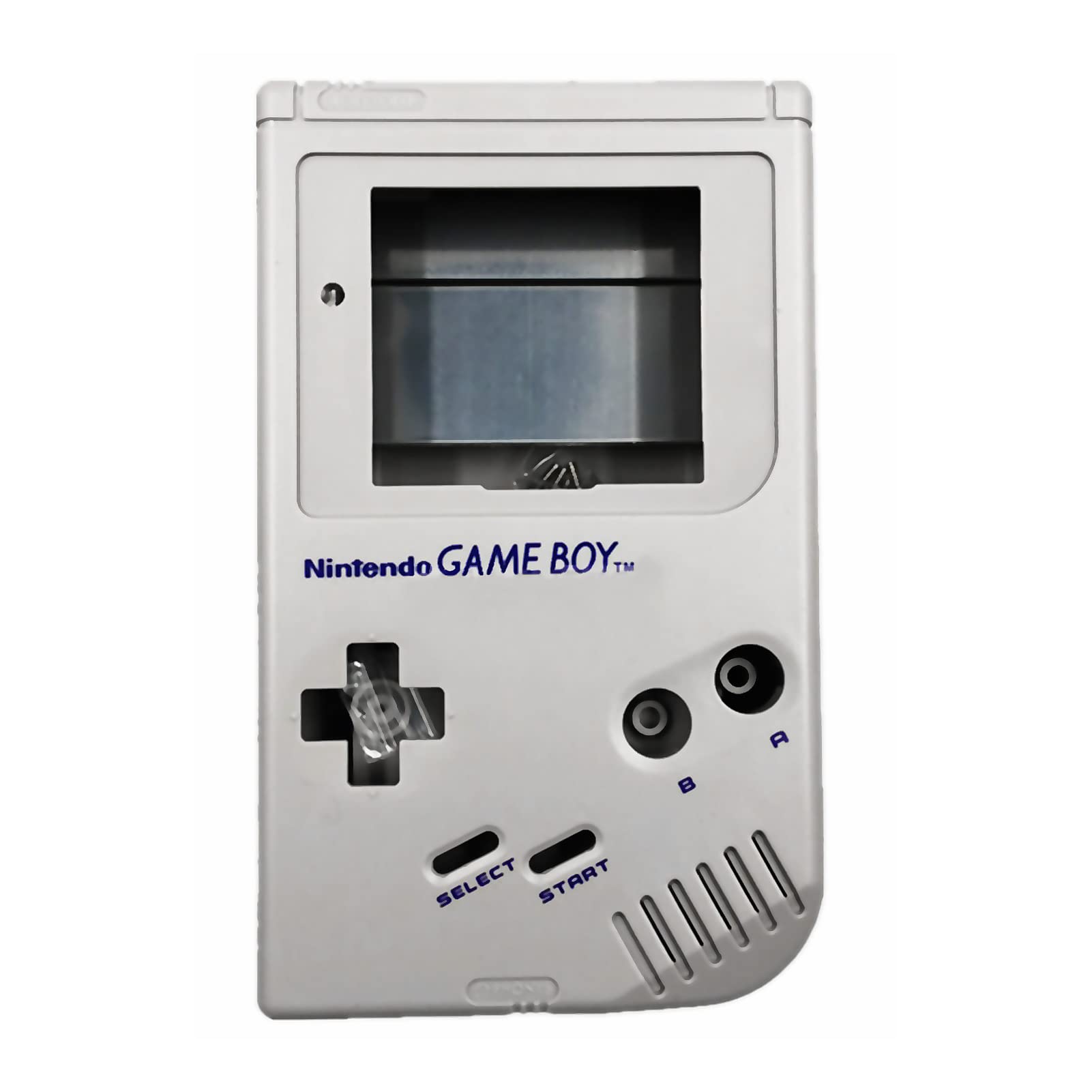 New GB IPS Housing Case Shells Grey Color Replacement, Compatible with for Nintendo Gameboy Classic Handheld Console, 100% Fit Brightness Screen Dedicated Casing Enclosure with Screws Set