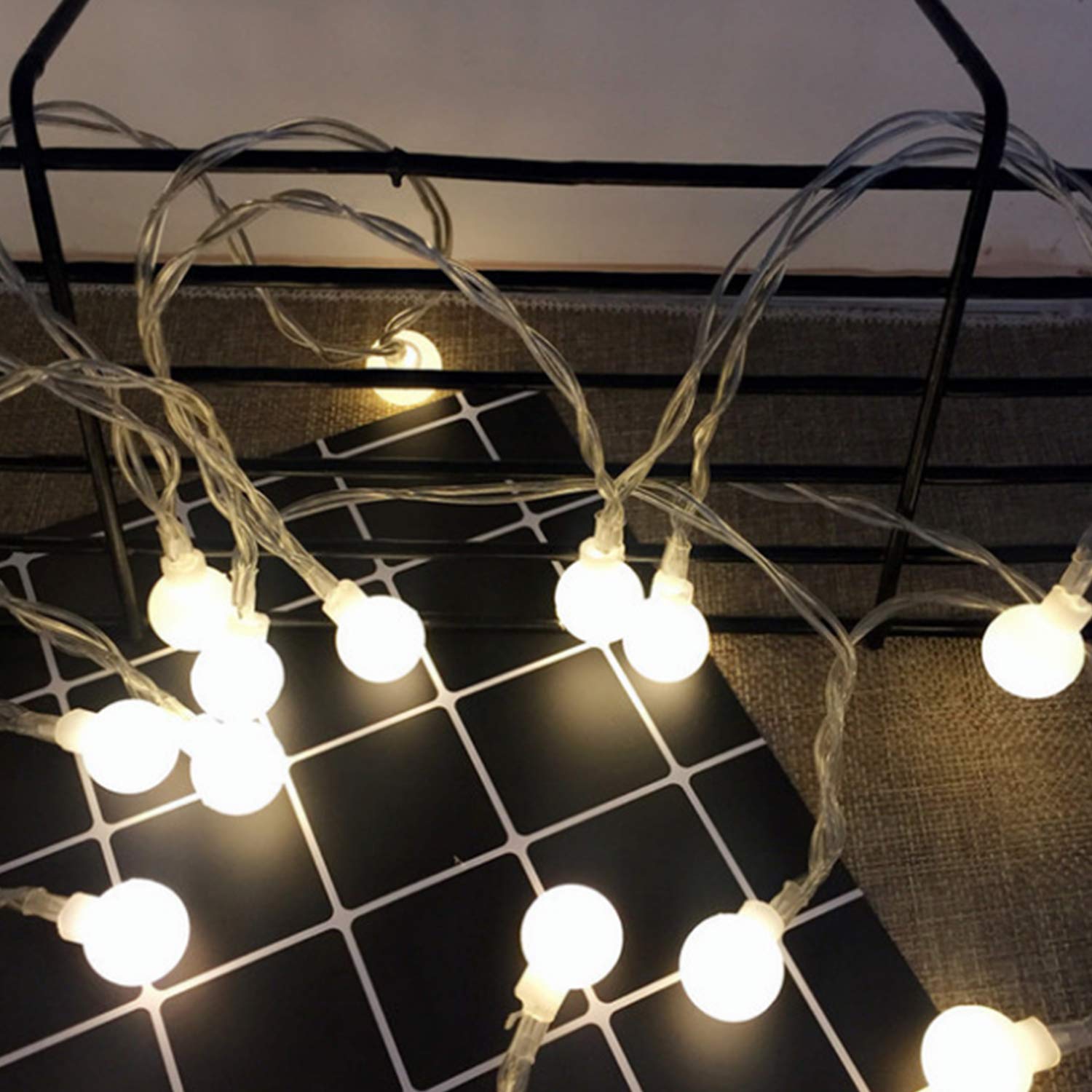 Koxly 49 Ft 100 LED Globe String Lights Decorative Lighting Strings Plug in Fairy Lights with Remote Control for Indoor and Outdoor Bedroom Christmas Party