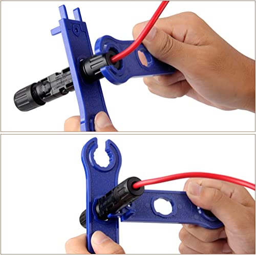 Preciva Solar Crimping Tool Kit for 2.5-6.0mm²/AWG26-10 Solar Panel PV Cable with 10PCS Male Female Solar Panel Cable Connectors and 2PCS Spanners Wrench