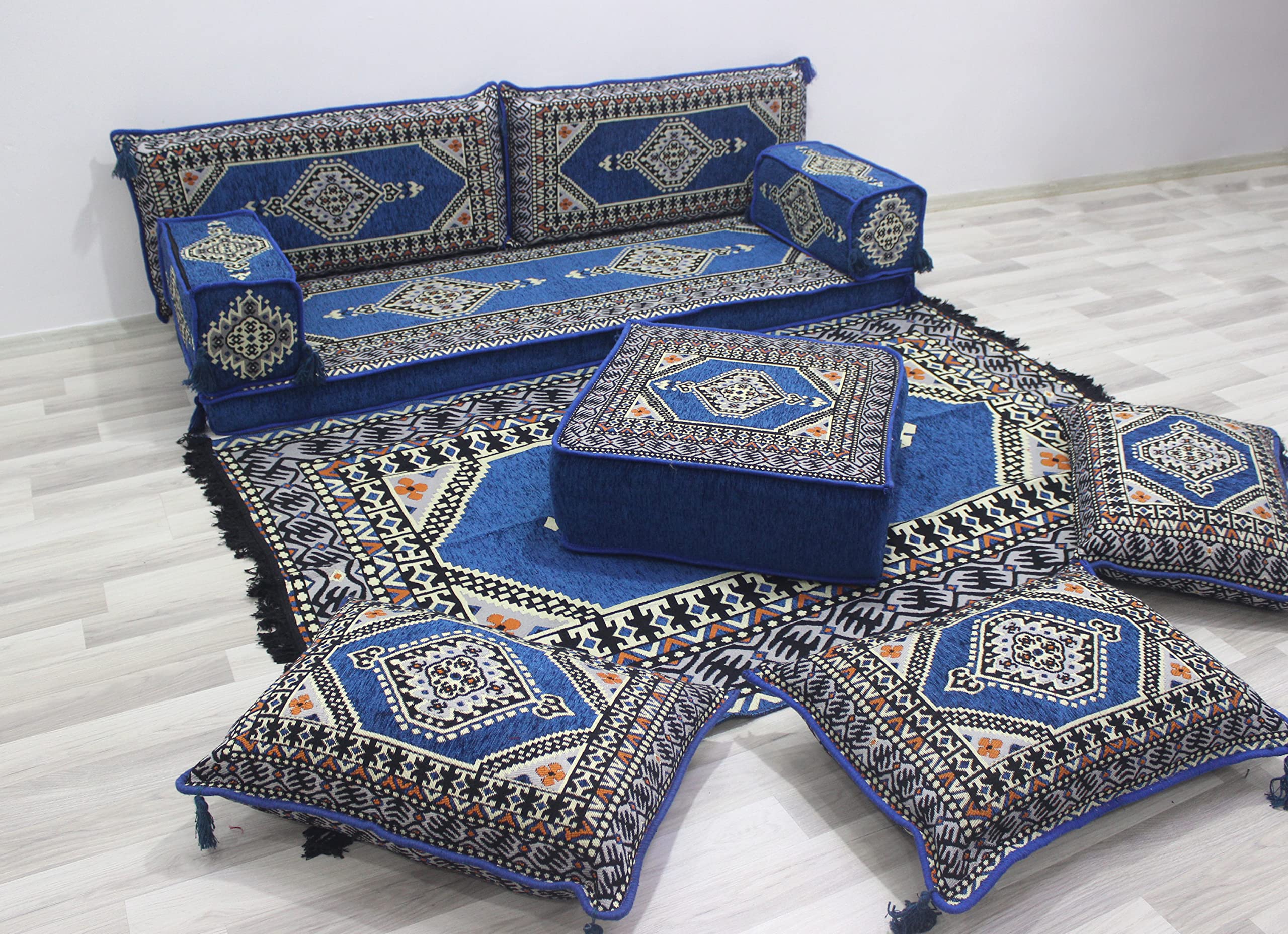 Premium Arabic Sofa Set, Floor Cushions, Seating Cushions, Moroccan Sofas, Arabic Majlis, Living Room Sectionals, Arabic Diwan (Sofa Full Set)