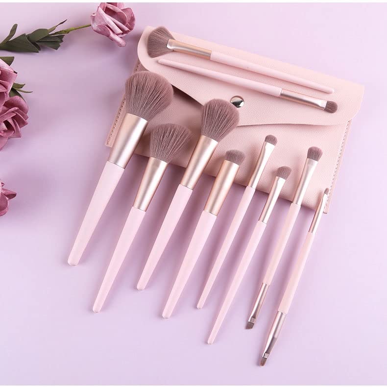 TREXD Set Of 10 Makeup Brushes Portable Makeup Tools Lip Brush Concealer Brush Eye Shadow Brush